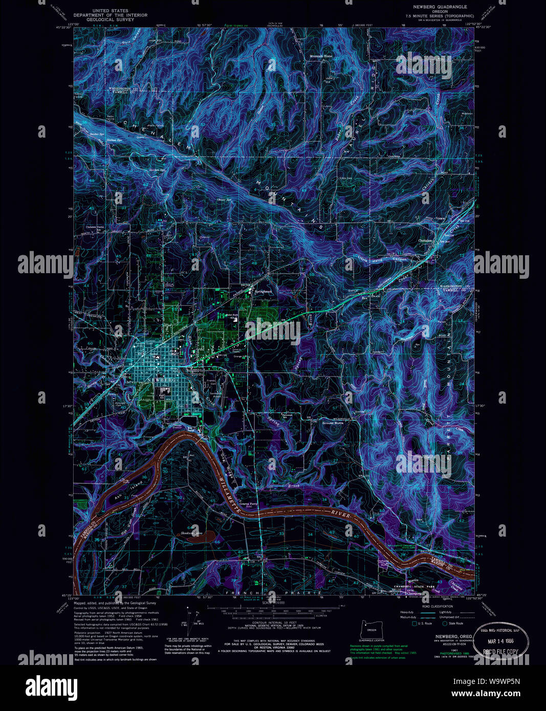 Map of newberg hi-res stock photography and images - Alamy