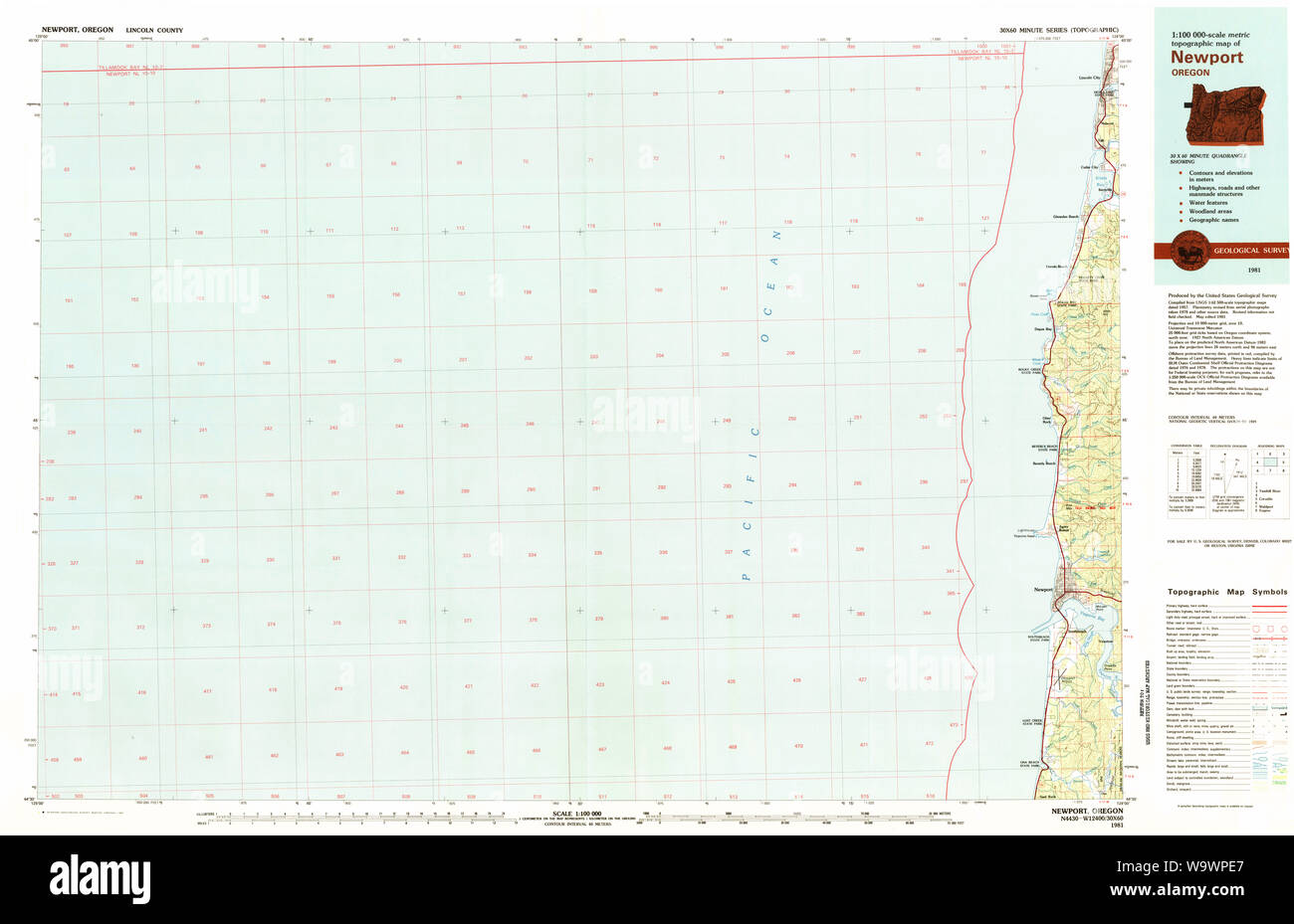 Newport oregon map Cut Out Stock Images & Pictures - Alamy