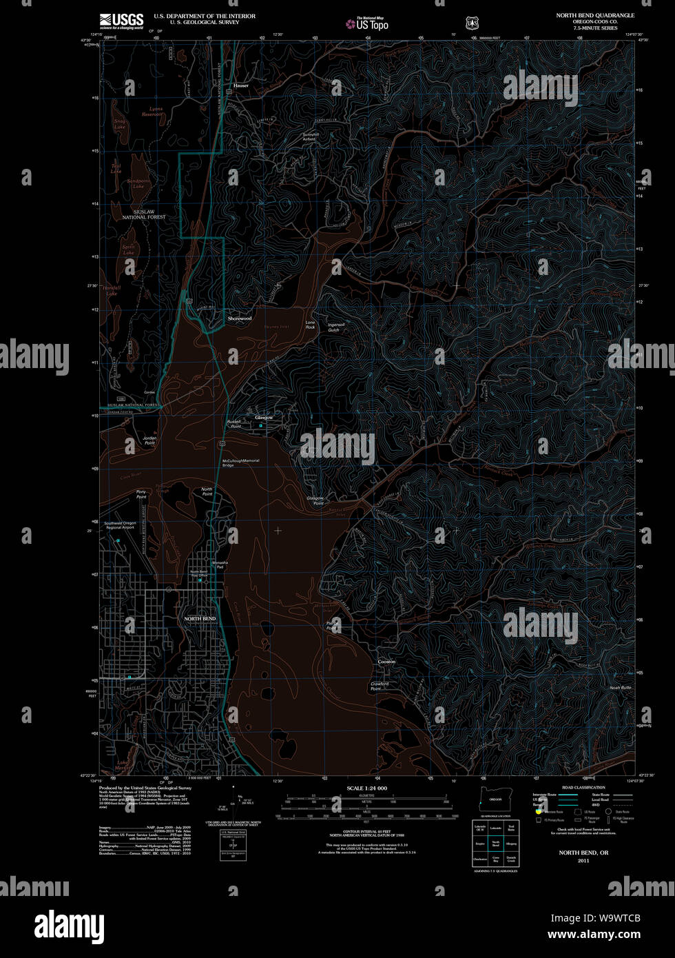 Map of north bend hi-res stock photography and images - Alamy