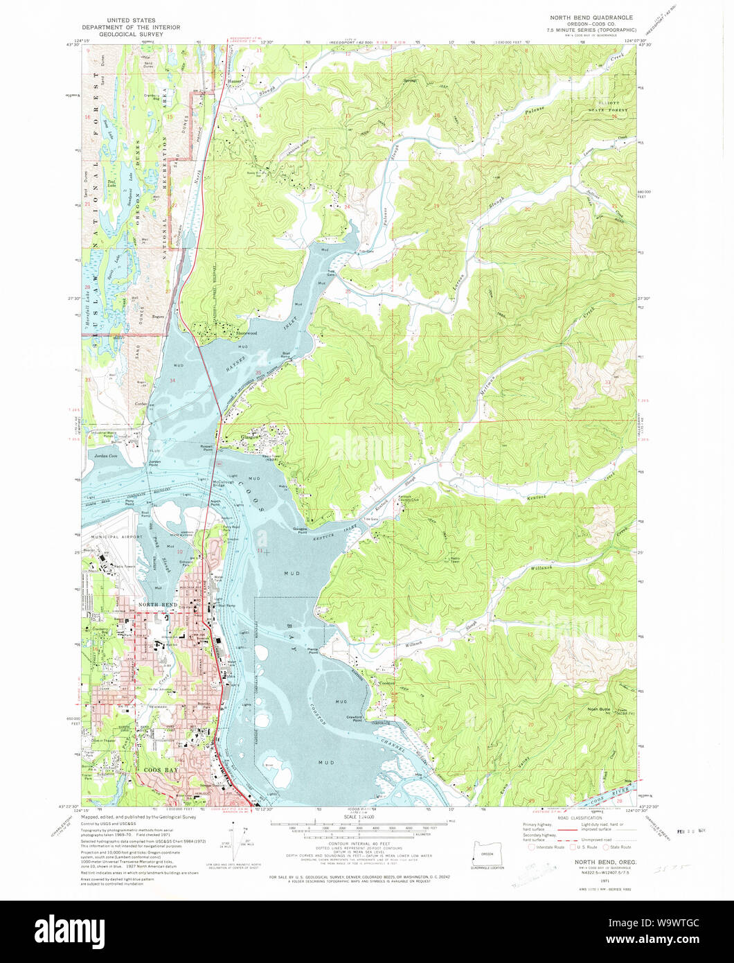 Map of north bend hi-res stock photography and images - Alamy