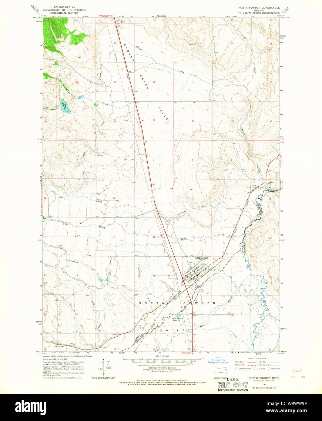 Map of north powder hi-res stock photography and images - Alamy