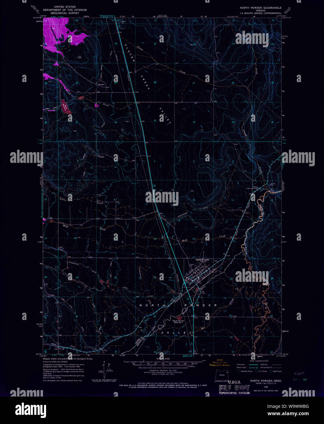 Map of north powder hi-res stock photography and images - Alamy