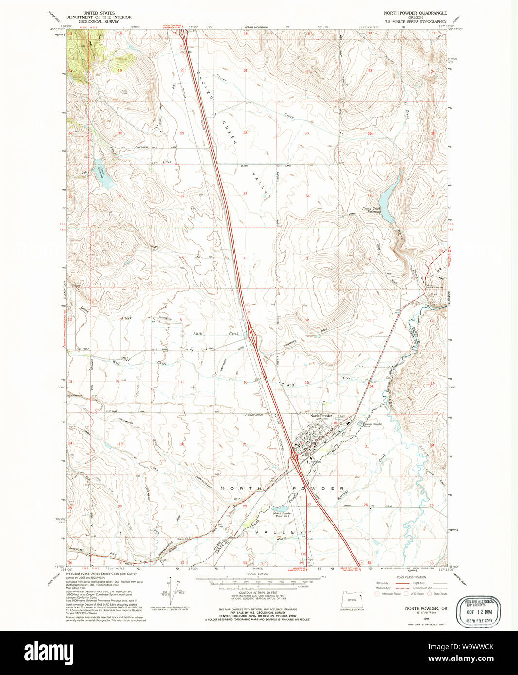 Map of north powder hi-res stock photography and images - Alamy