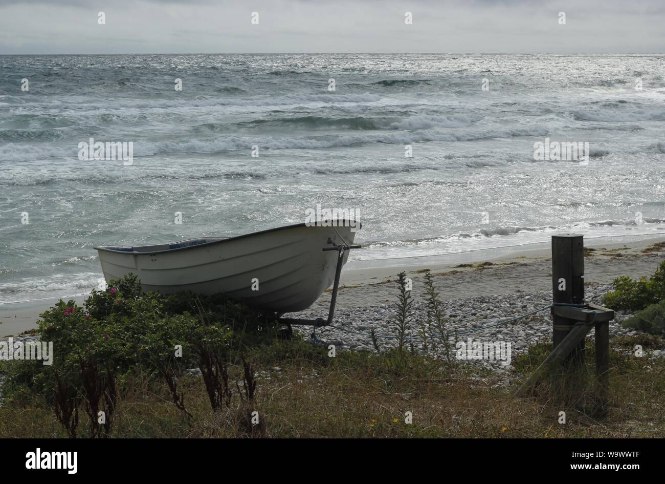 Boat with seascape Stock Photo - Alamy