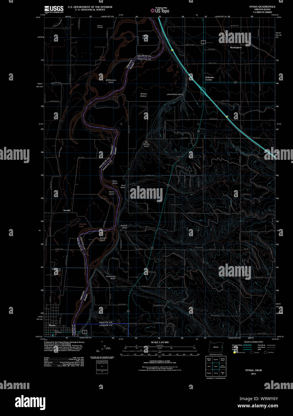 Map of nyssa hi-res stock photography and images - Alamy