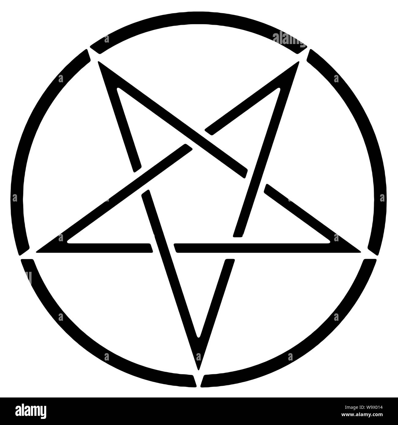 Magic pentagram Black and White Stock Photos & Images - Alamy