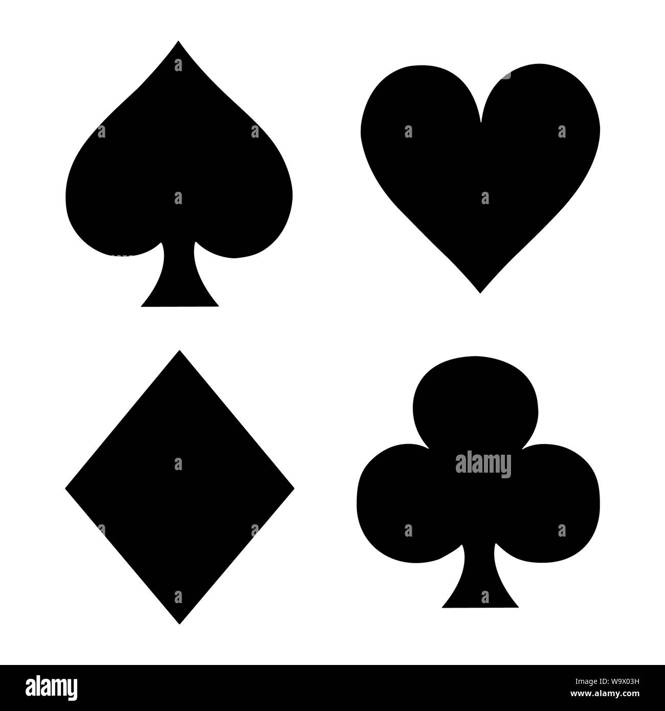 Four cards suits diamonds hi-res stock photography and images - Alamy