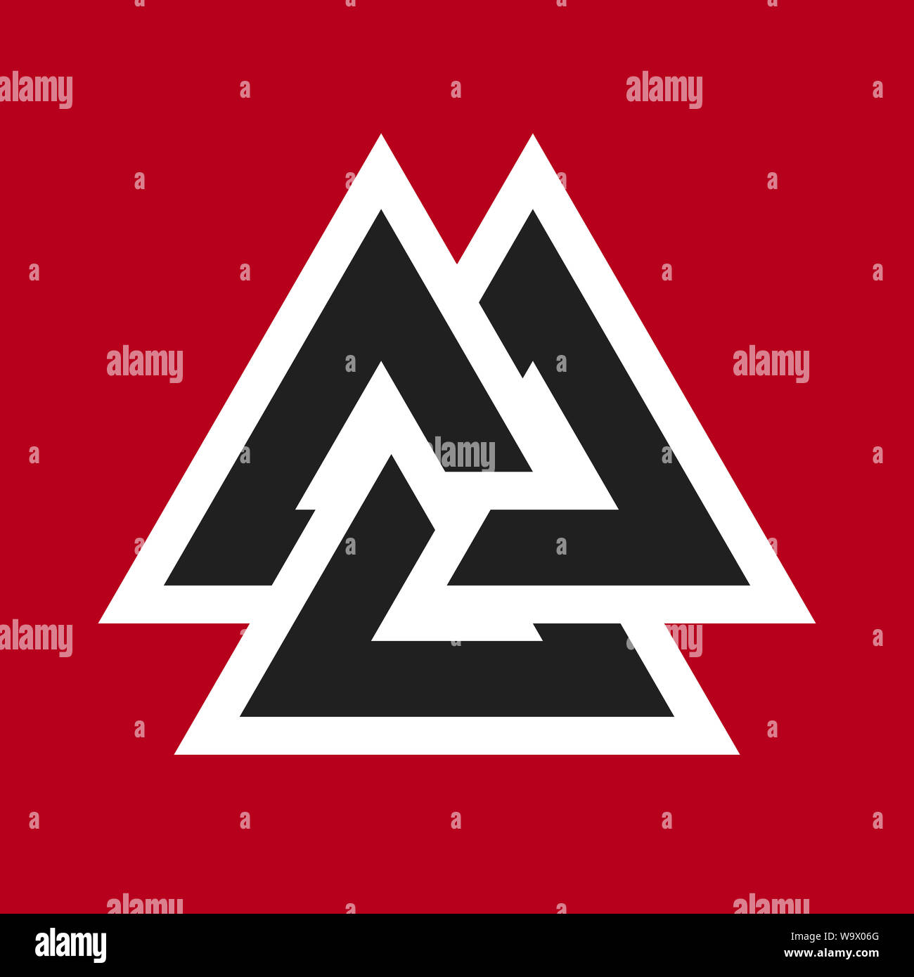Valknut Wallpaper 1 By White And Red Valknut Iron On Embroidered Patch