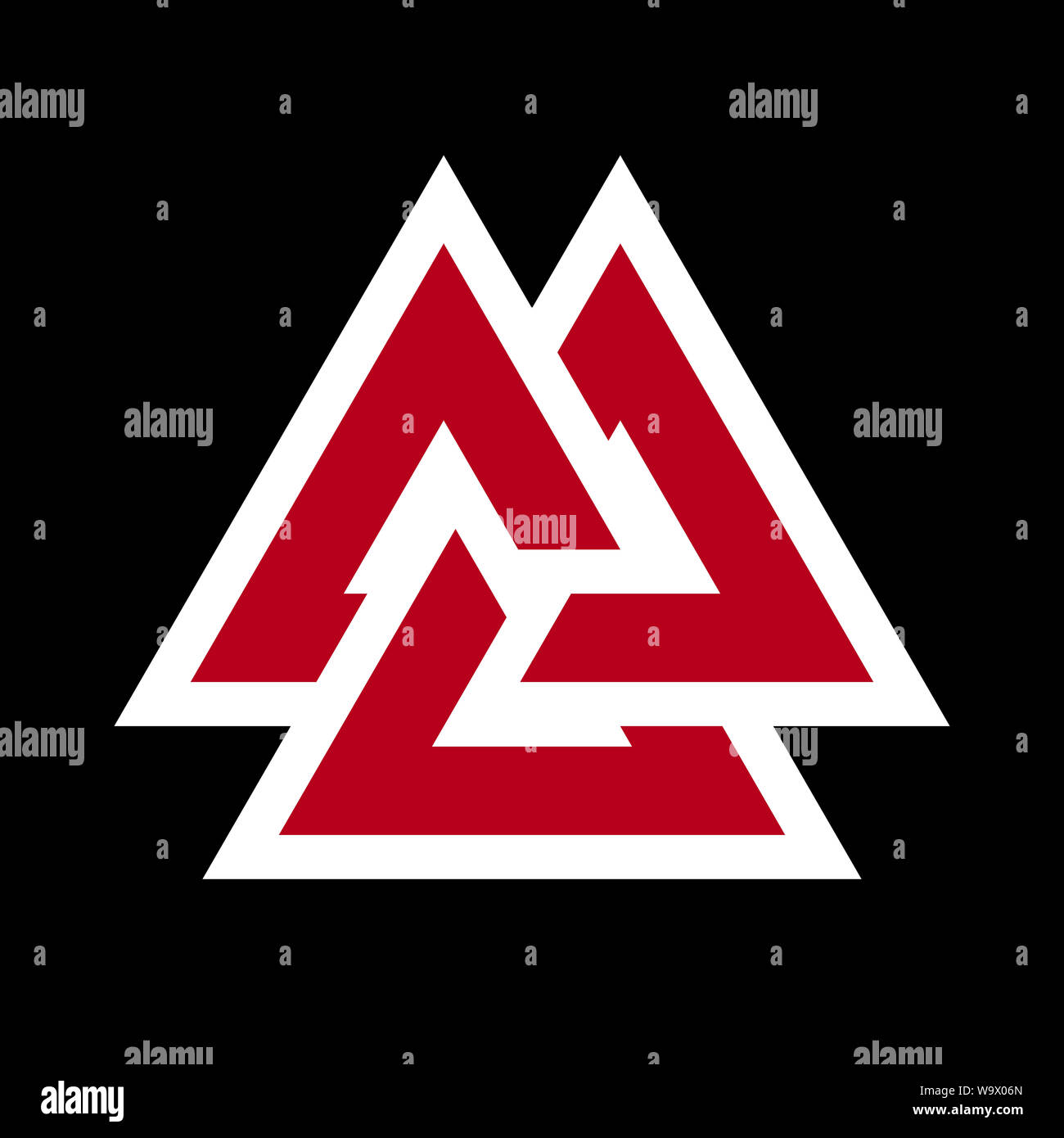 Valknut 1 (red & black Stock Photo - Alamy