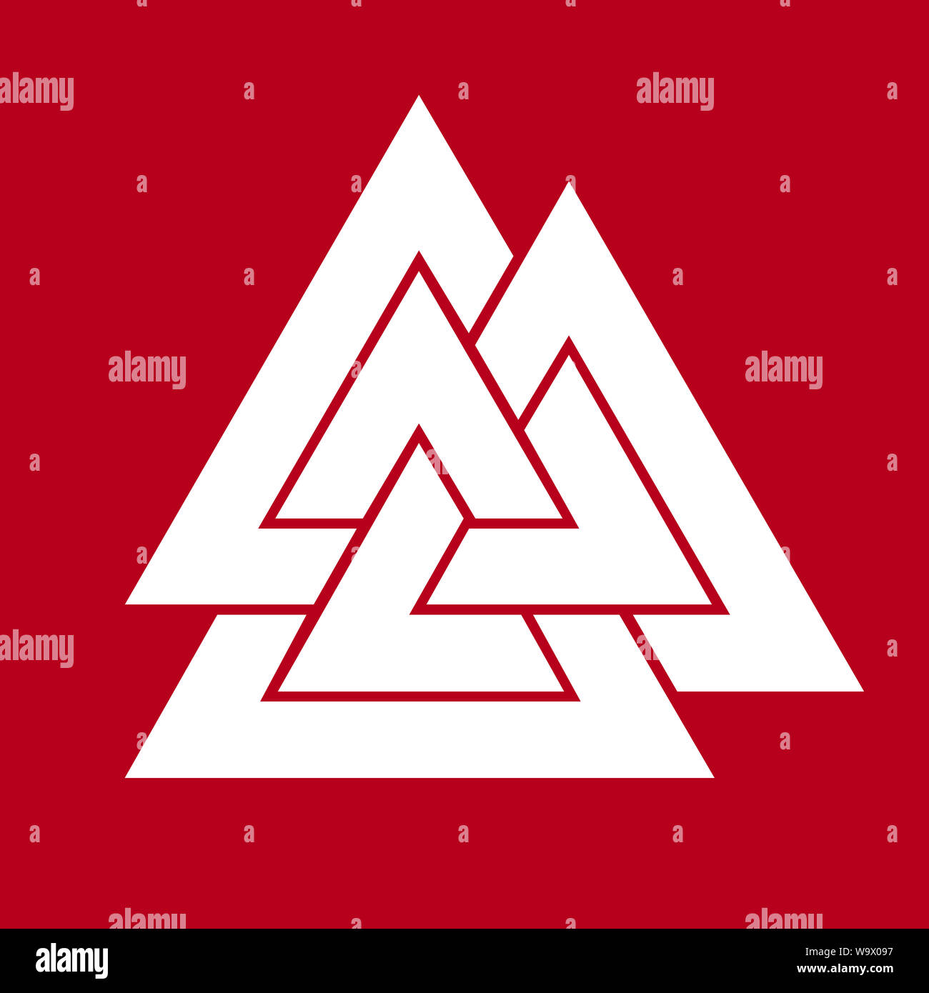 Valknut 2 (red Stock Photo - Alamy