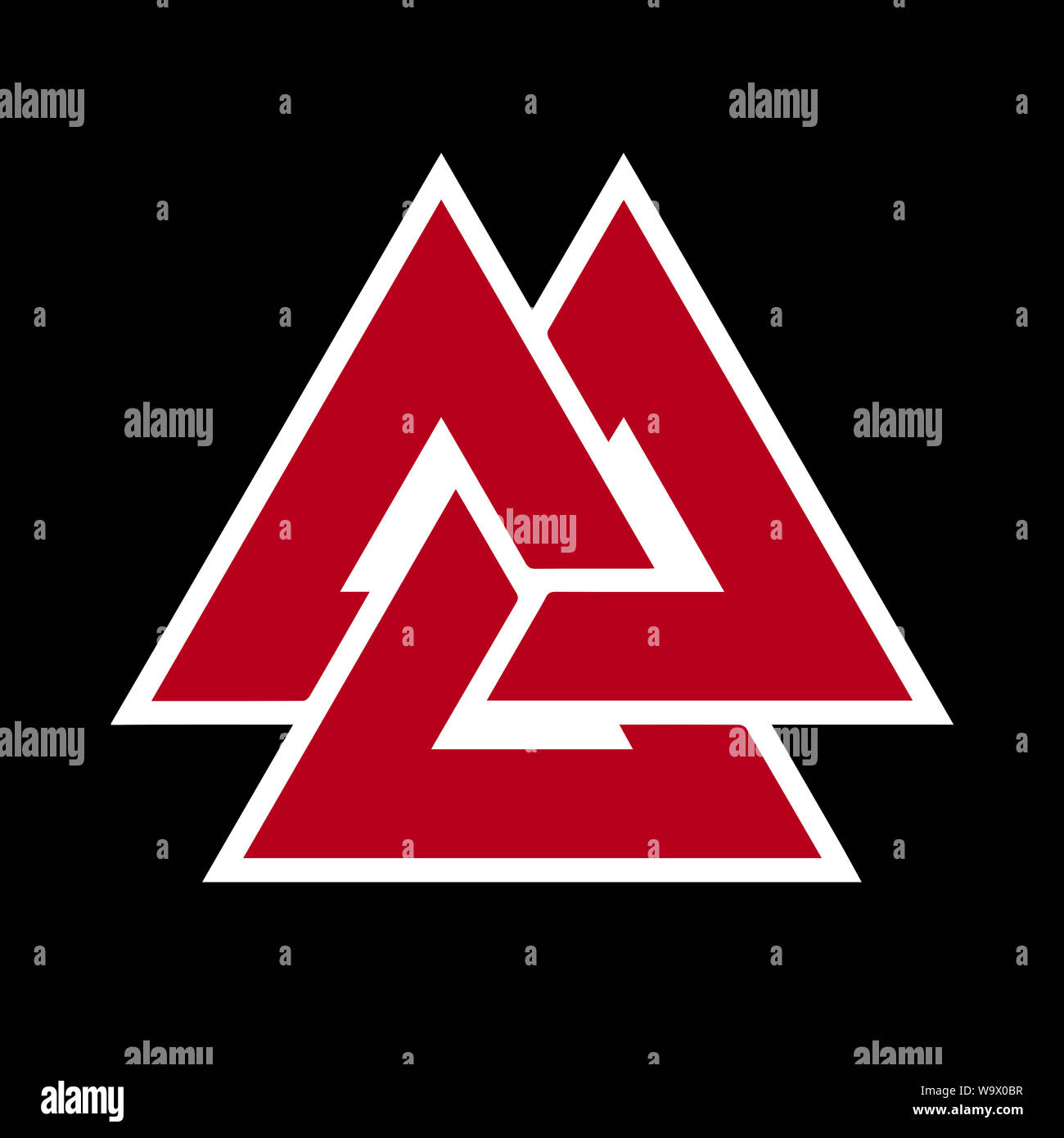 Valknut 3 (red & black Stock Photo - Alamy