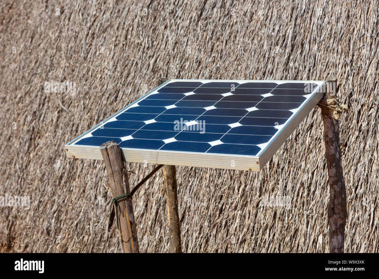 Solar panels generate power in rural houses in the interior of Brazil ...