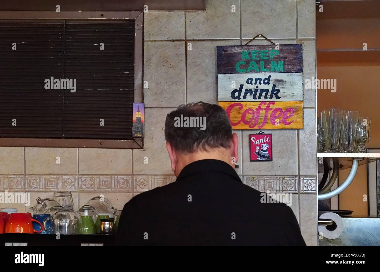 Behind counter coffee shop hi-res stock photography and images - Alamy