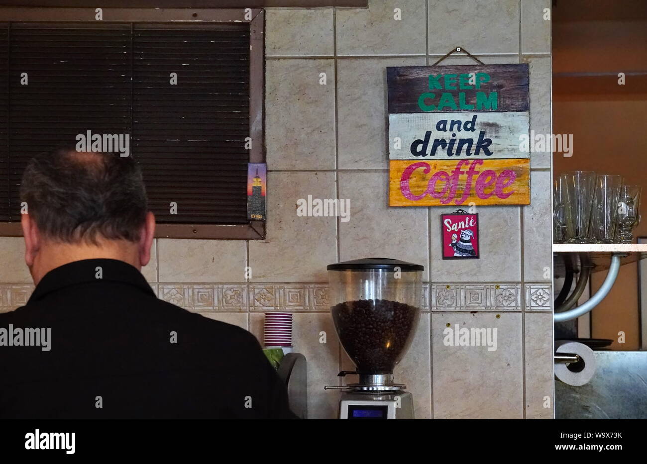 Behind counter coffee shop hi-res stock photography and images - Alamy