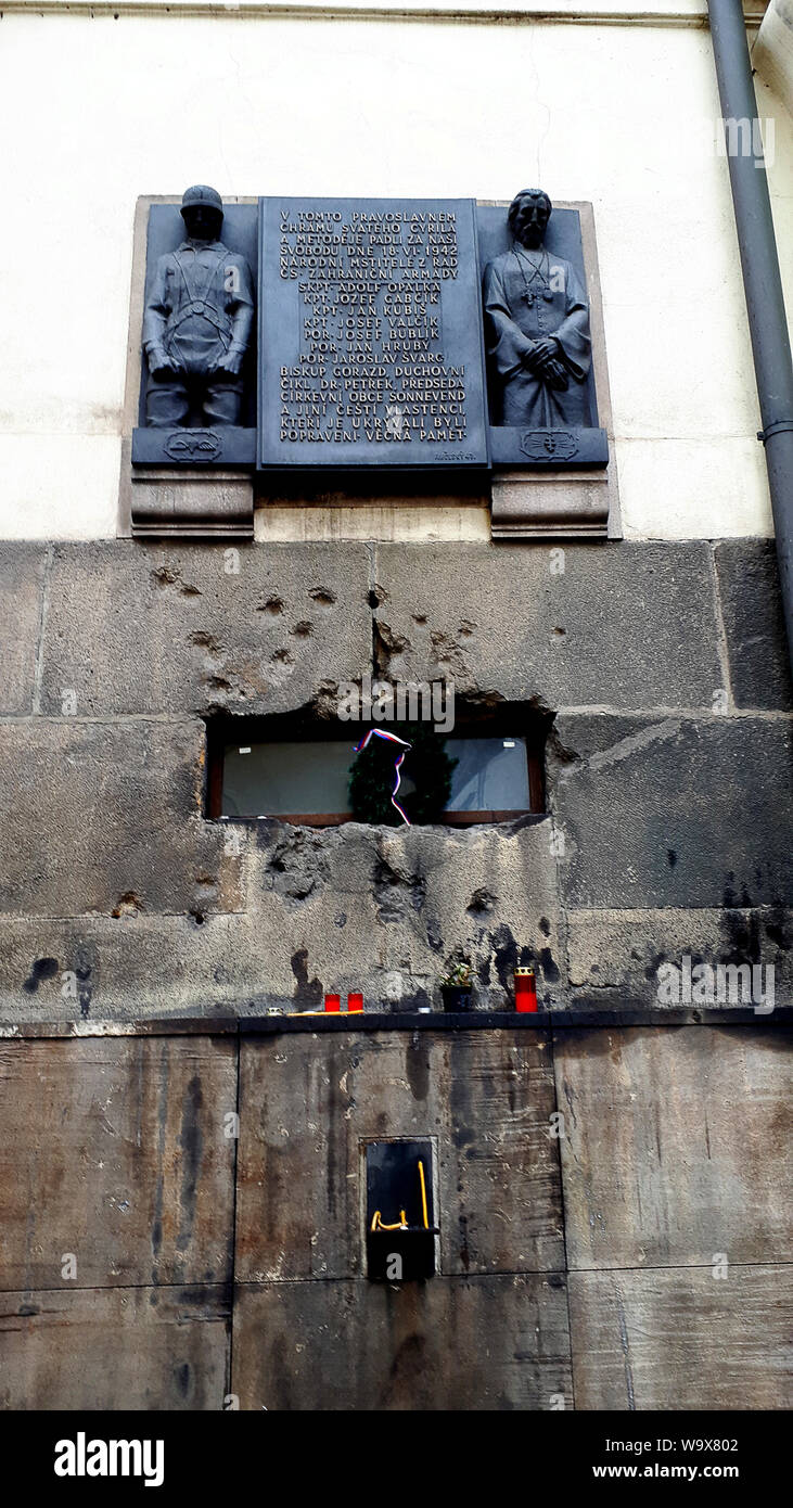 The Czech Orthodox church of St Cyril and St Methodius In Prague in the ...