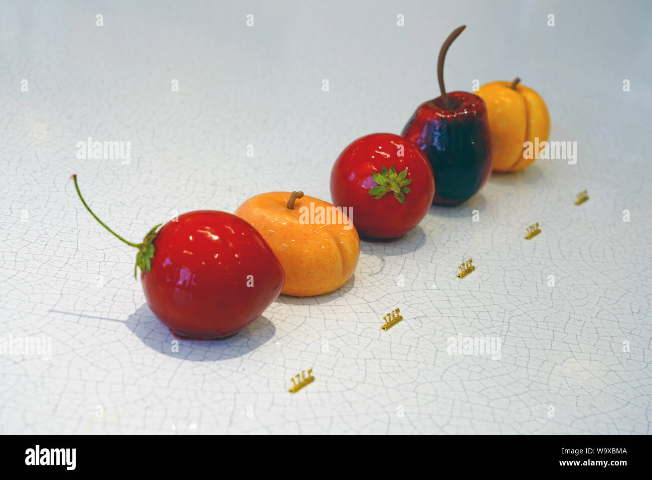 View of the Instagram famous realistic fruit pastries by French pastry ...