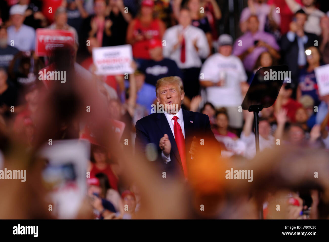 Manchester, New Hampshire, USA. 15th Aug, 2019. President DONALD J ...