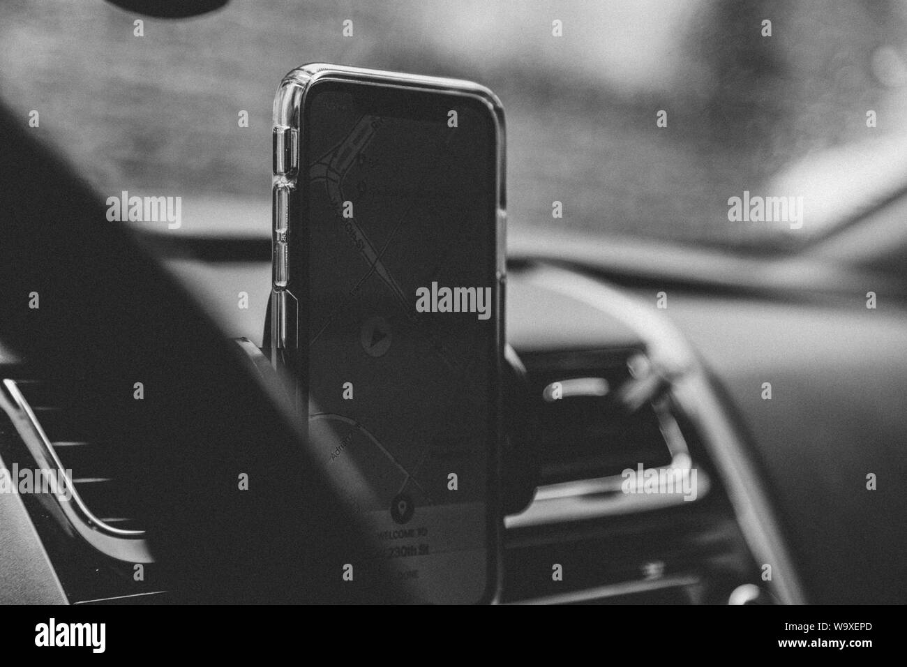 City map display Black and White Stock Photos & Images - Alamy