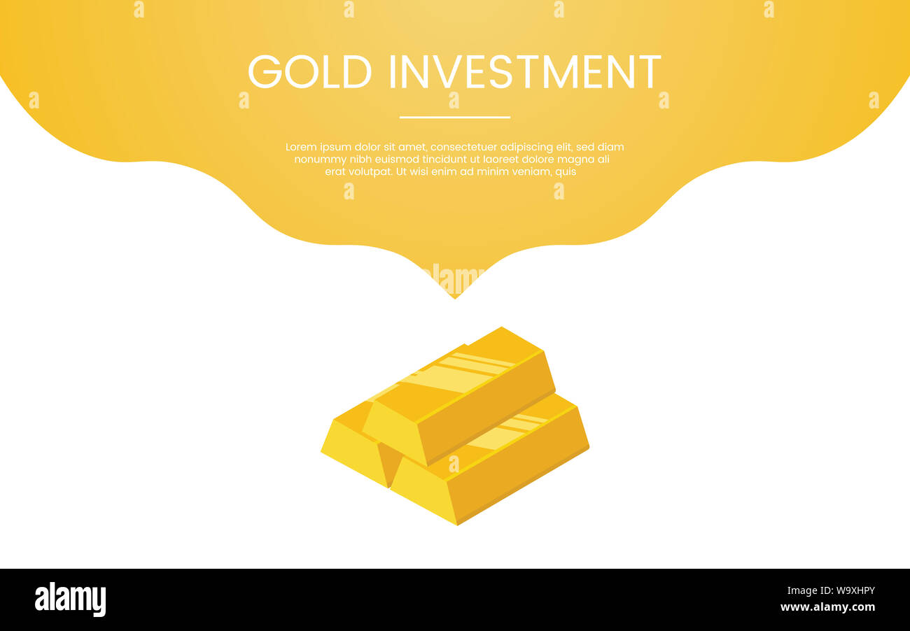 gold investment finance concept theme for template banner or landing ...