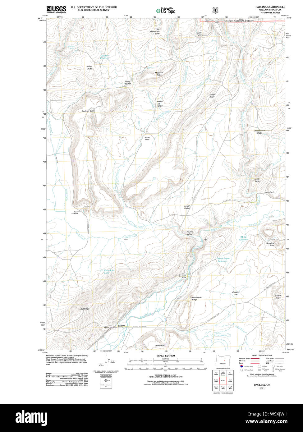 Map of paulina oregon hi-res stock photography and images - Alamy