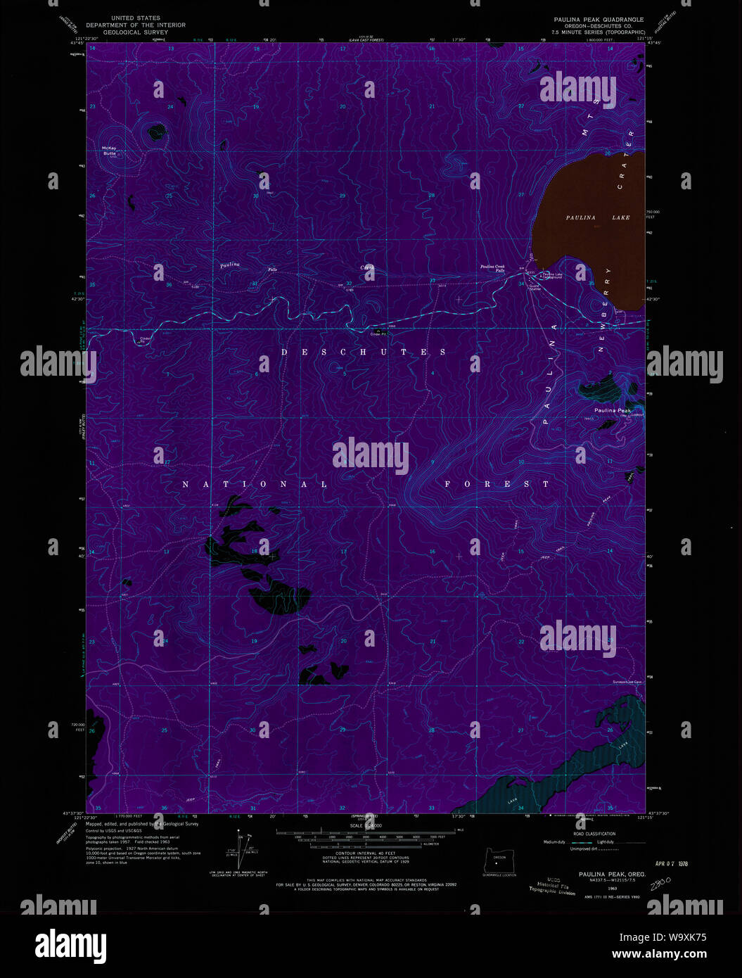 Map of paulina oregon hi-res stock photography and images - Alamy