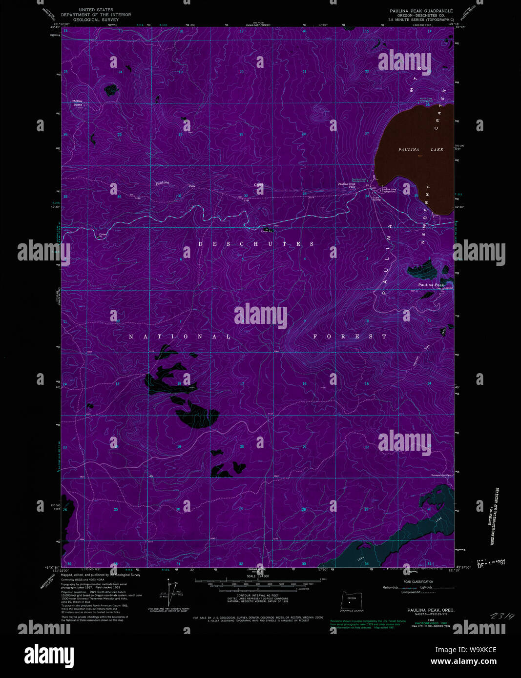 Map of paulina oregon hi-res stock photography and images - Alamy