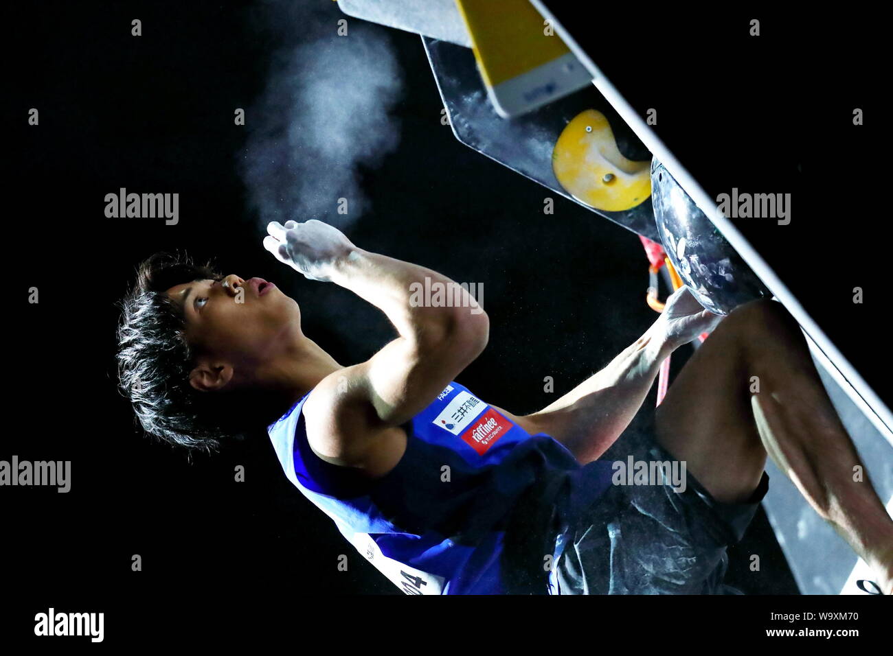 Tokyo, Japan. 15th Aug, 2019. Kai Harada (JPN) Sport Climbing : IFSC ...