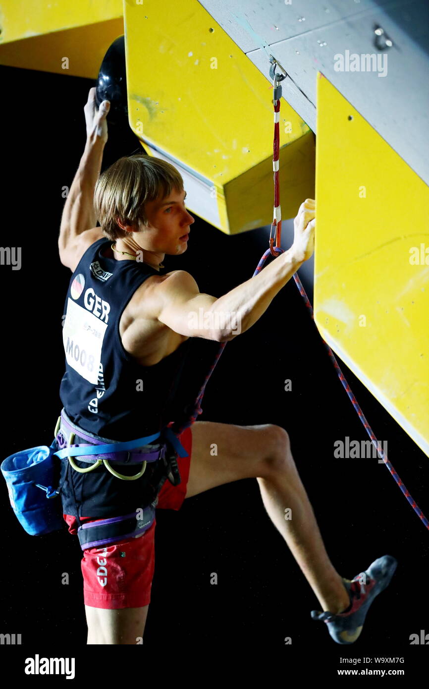 Tokyo, Japan. 15th Aug, 2019. Alexander Megos (GER) Sport Climbing ...