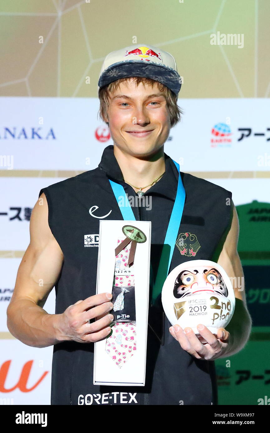 Tokyo, Japan. 15th Aug, 2019. Alexander Megos (GER) Sport Climbing ...