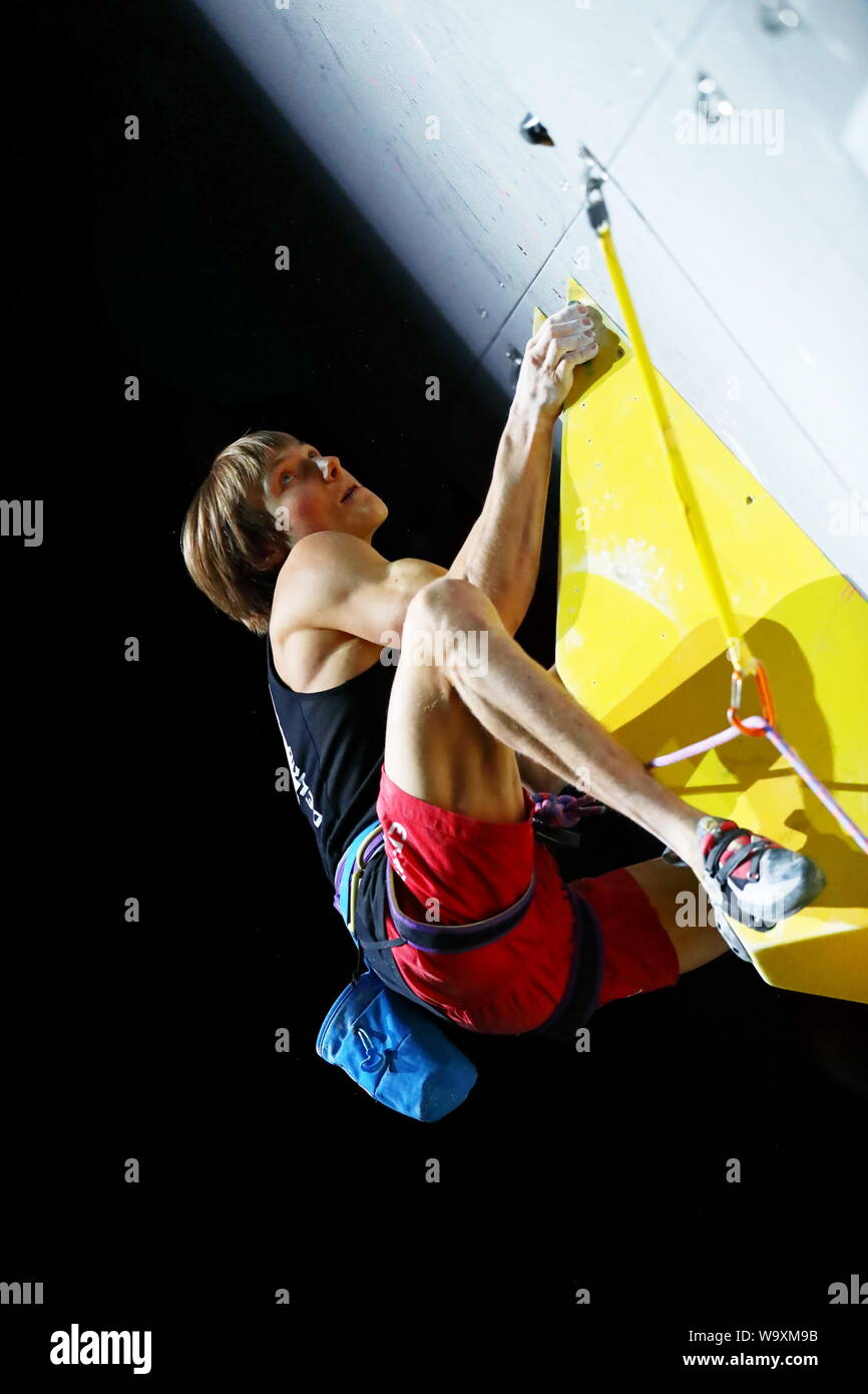 Tokyo, Japan. 15th Aug, 2019. Alexander Megos (GER) Sport Climbing ...