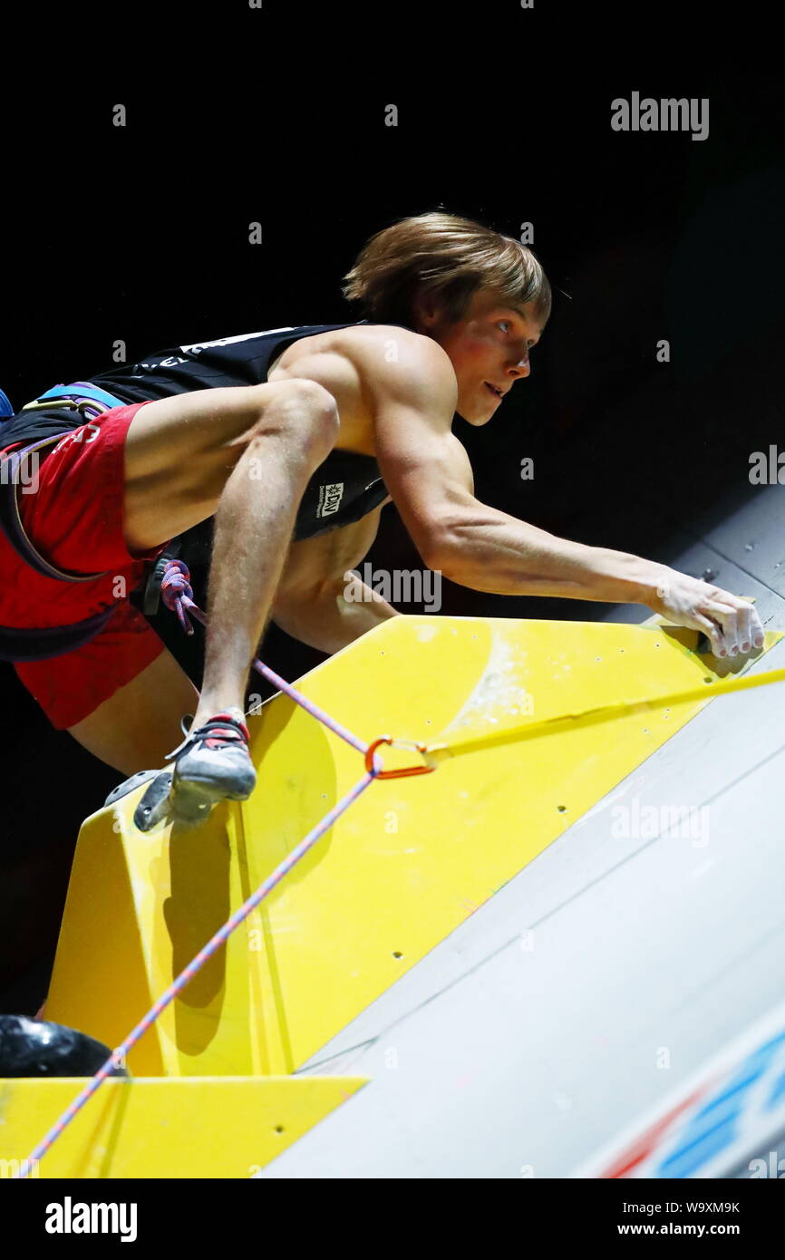 Tokyo, Japan. 15th Aug, 2019. Alexander Megos (GER) Sport Climbing ...