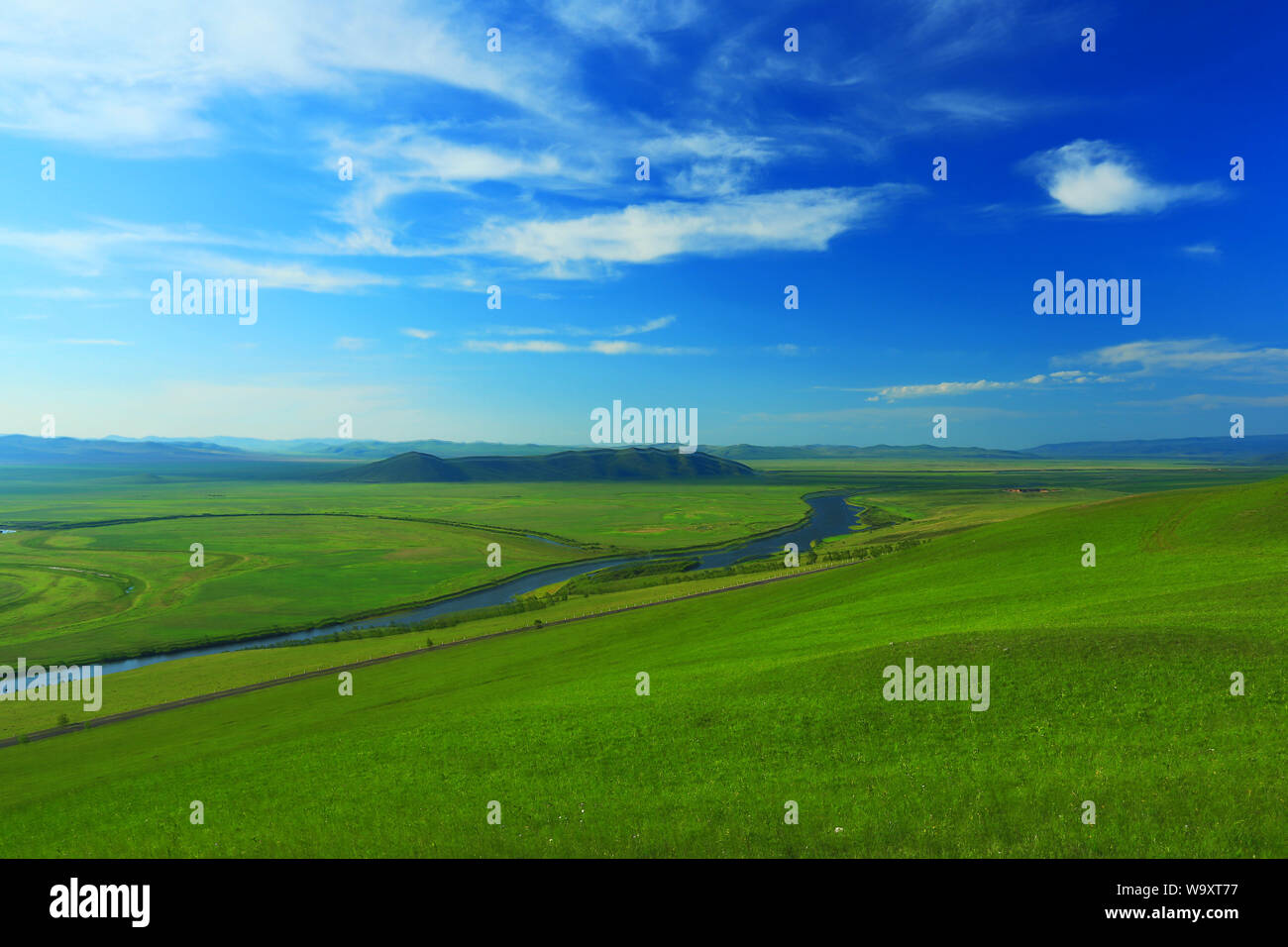 The prairie river Stock Photo - Alamy