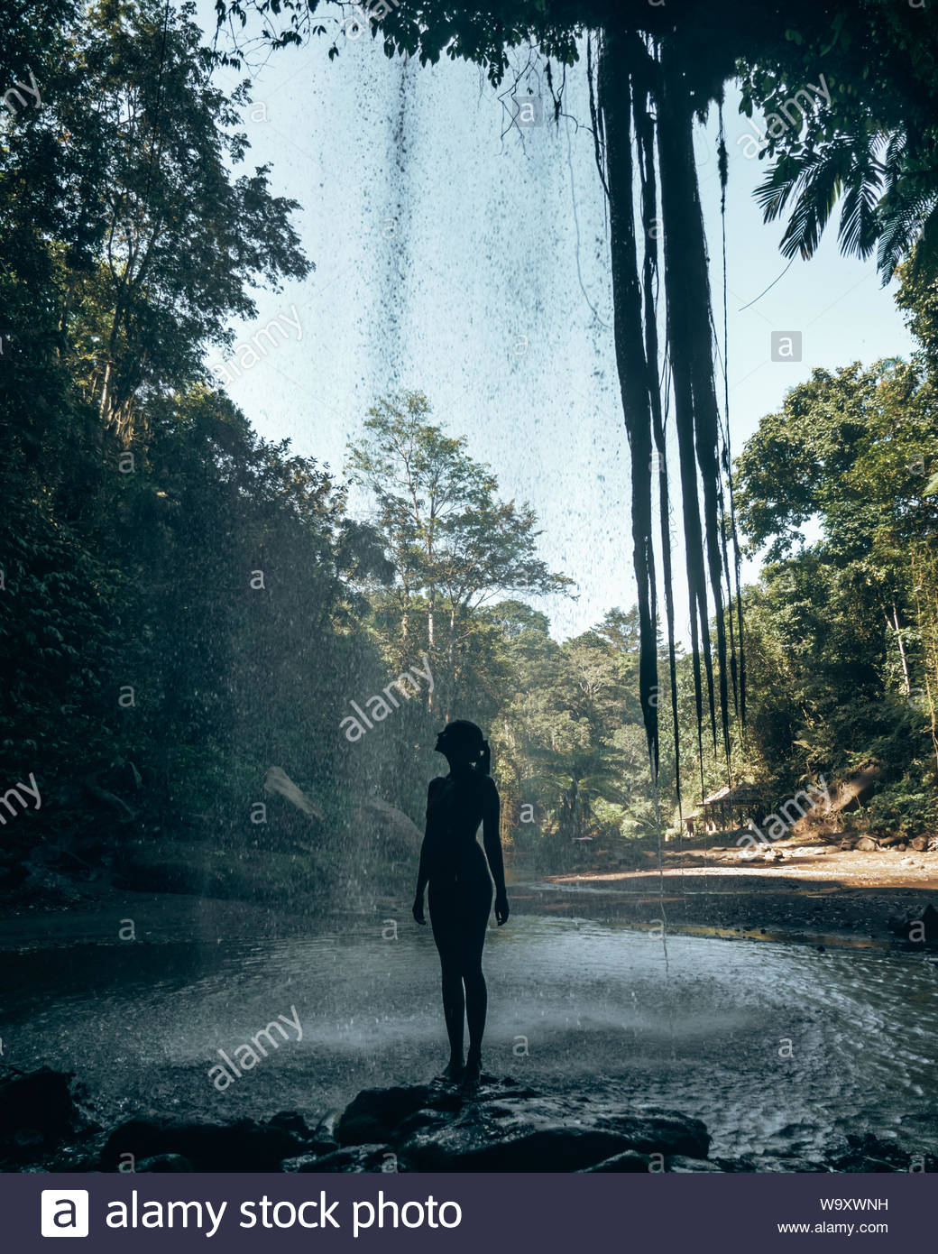 Woman Under Waterfall Stock Photos & Woman Under Waterfall Stock Images ...