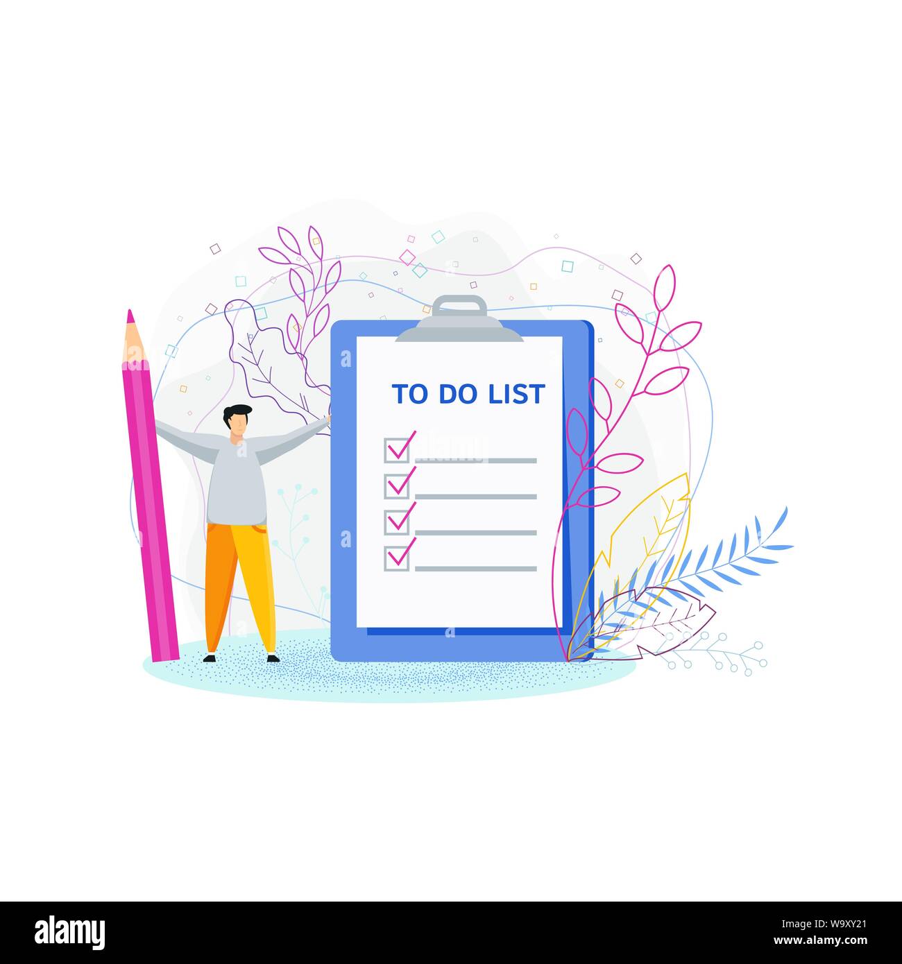 To do list concept. Daily routine and planning, time management Stock ...