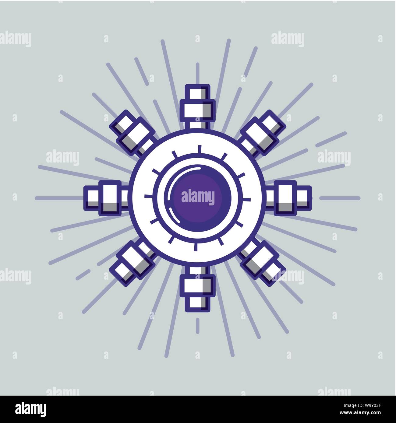 safe box shape wheel vector illustration design Stock Vector Image ...
