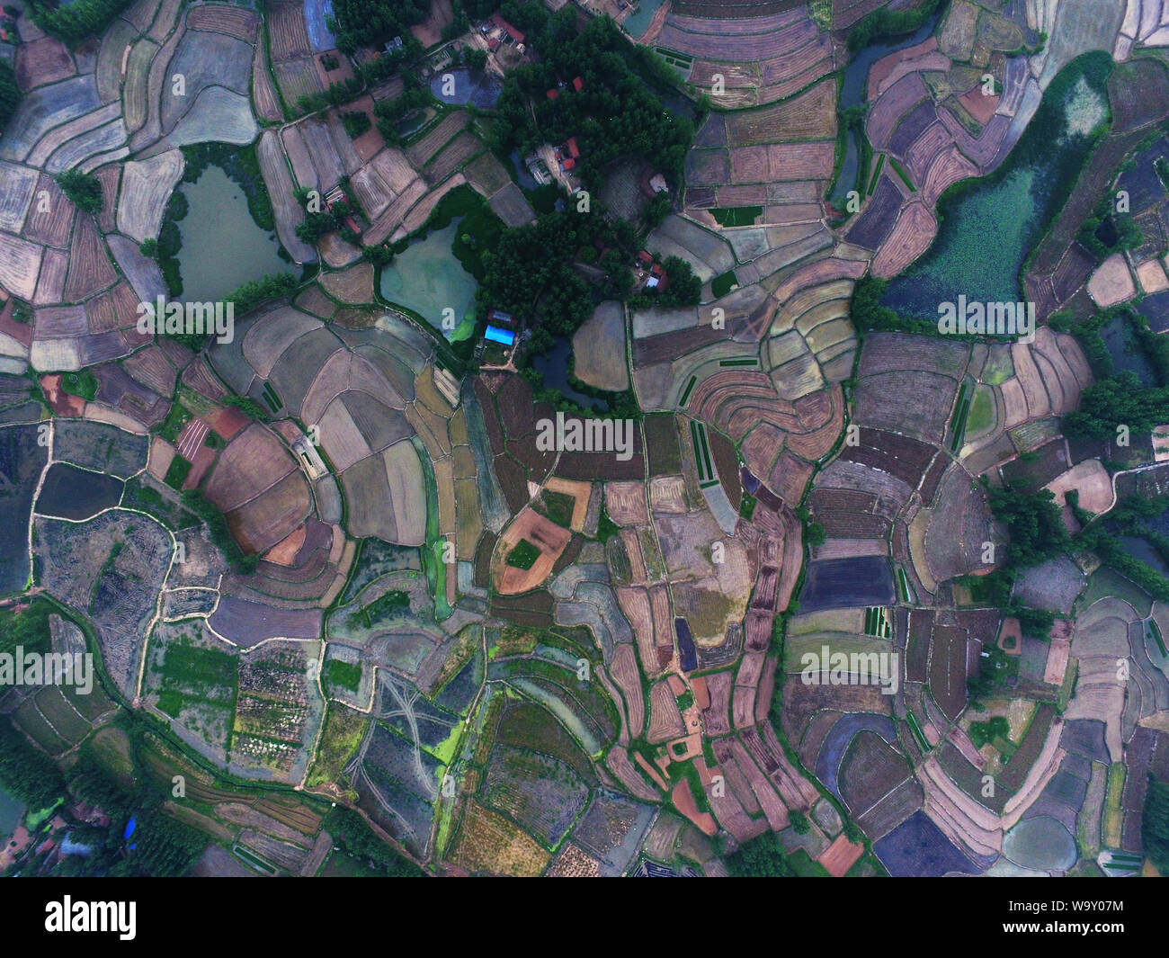 Aerial rural farmland Stock Photo - Alamy