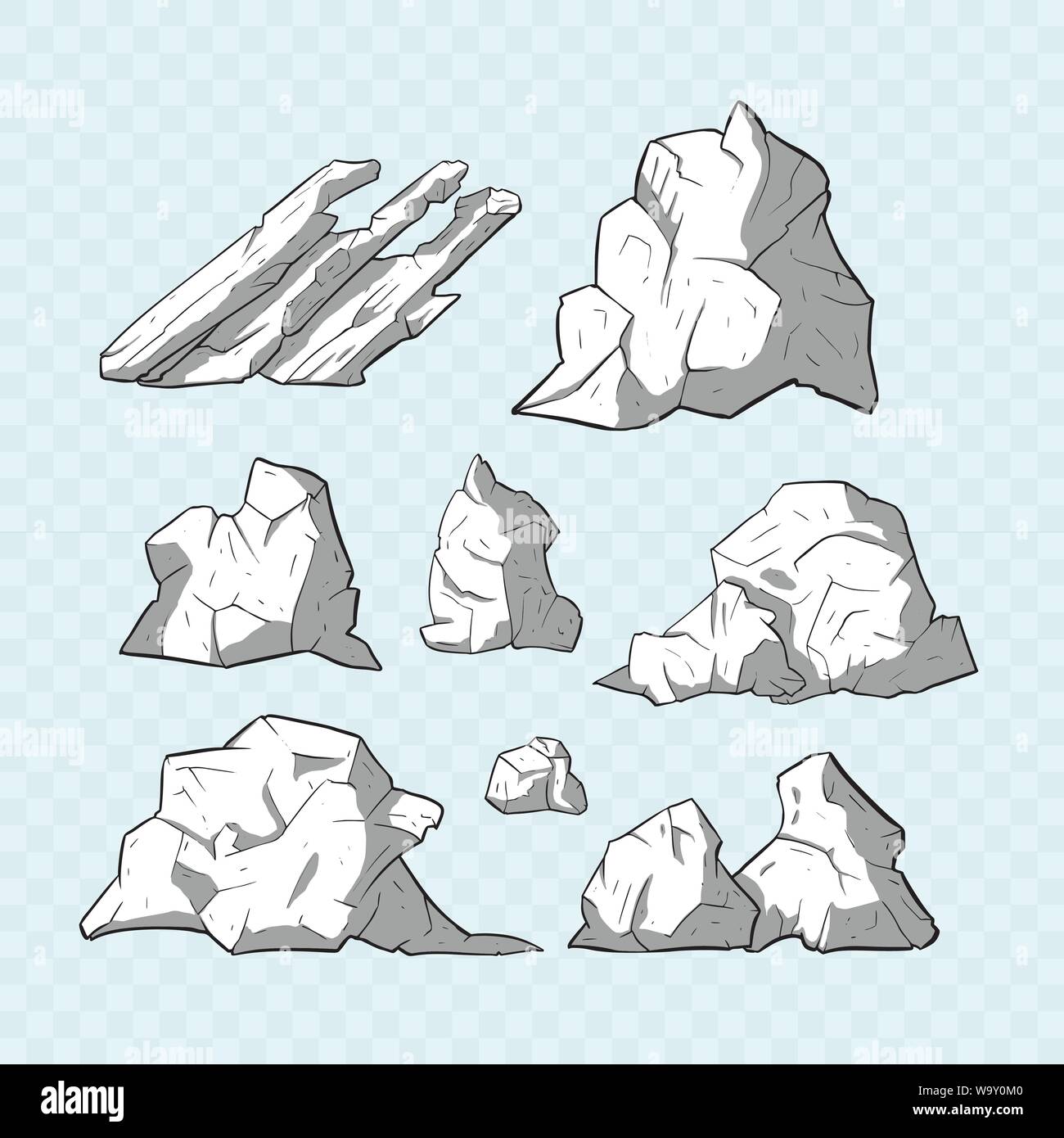 Ice Stone vector set. Iceberg collection Stock Vector Image & Art - Alamy