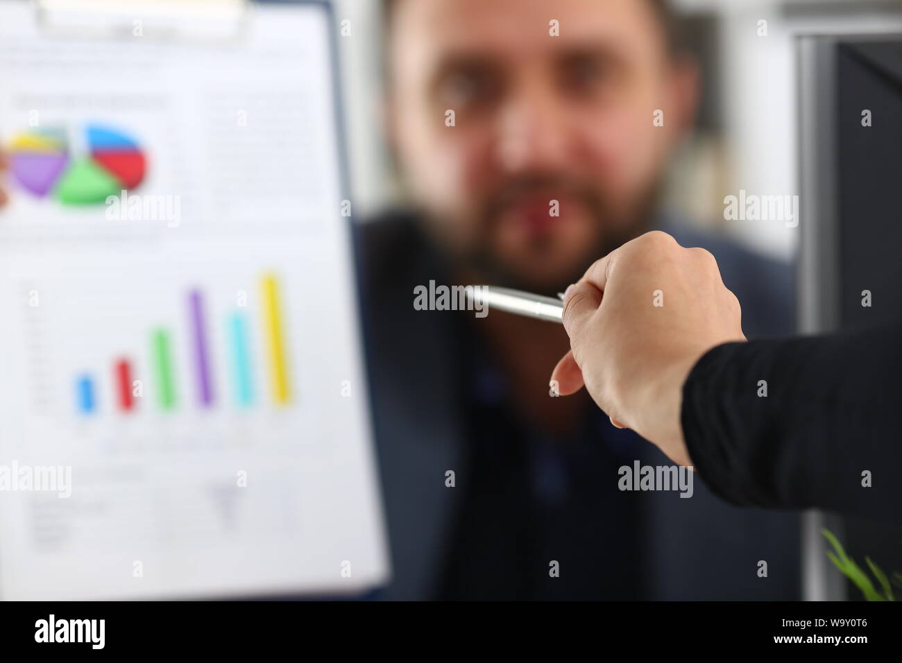 Businessman hold binder in hi-res stock photography and images - Alamy