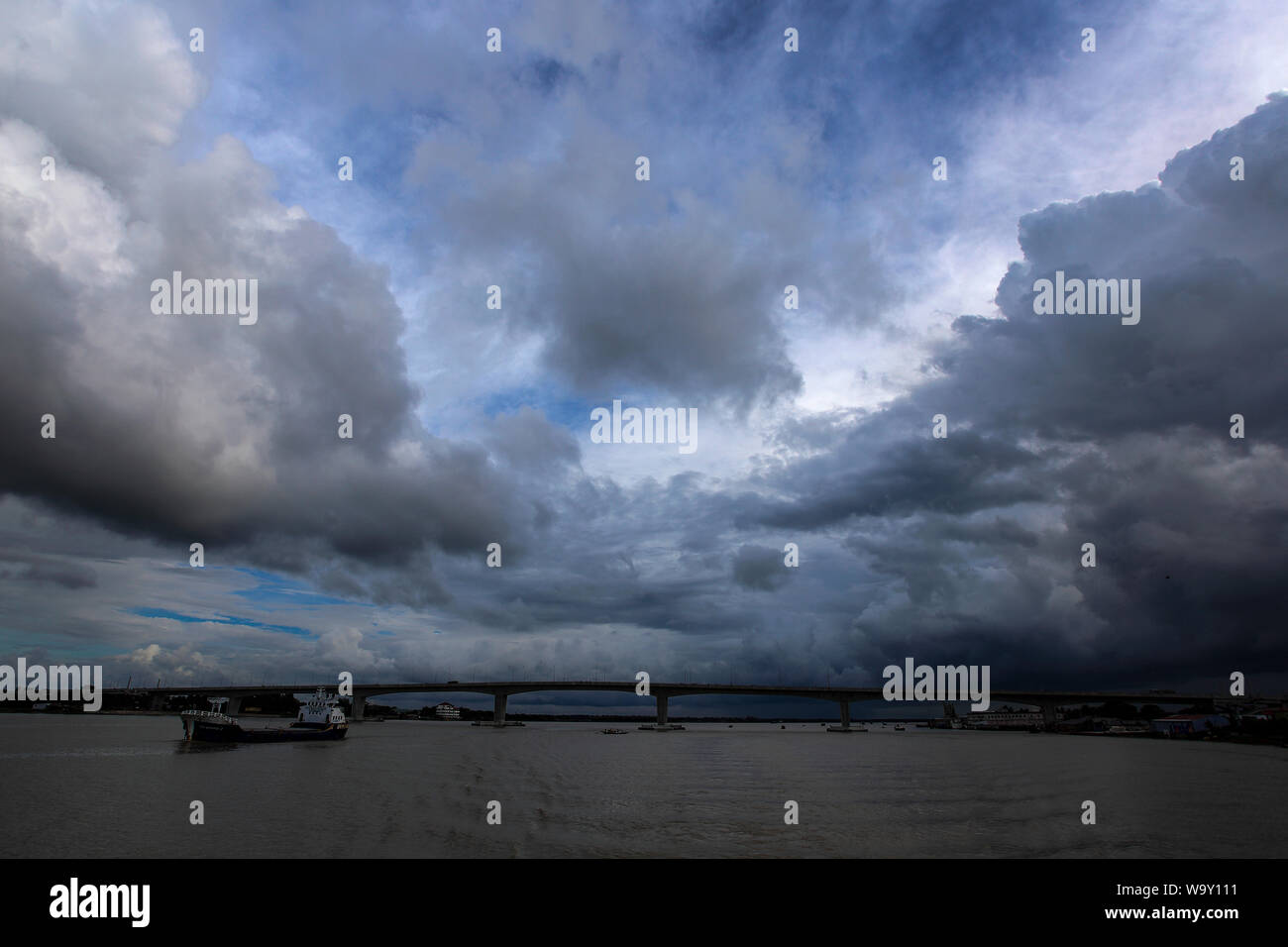 Khan Jahan Ali Bridge over Rupsa or Bhairab River in Khulna, Bangladesh ...