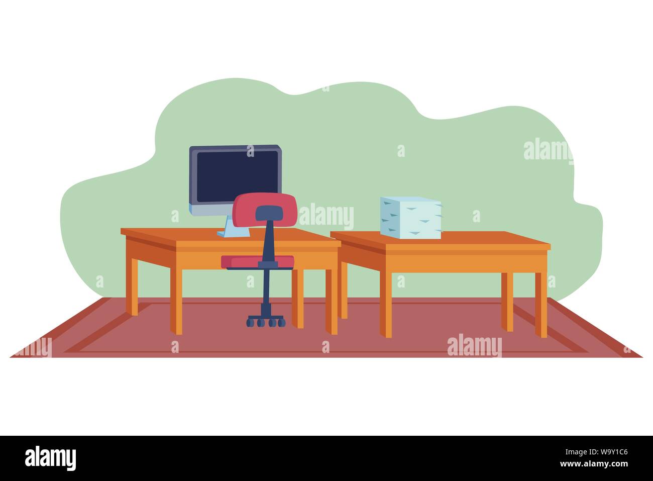 Office and workplace elements cartoons Stock Vector Image & Art - Alamy