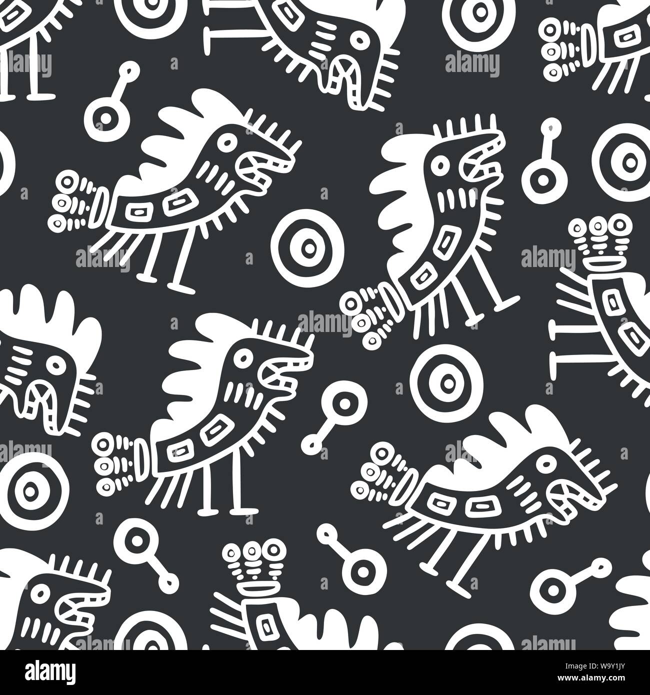 Seamless aztec vector pattern. Tribal traditional indian fabric design ...