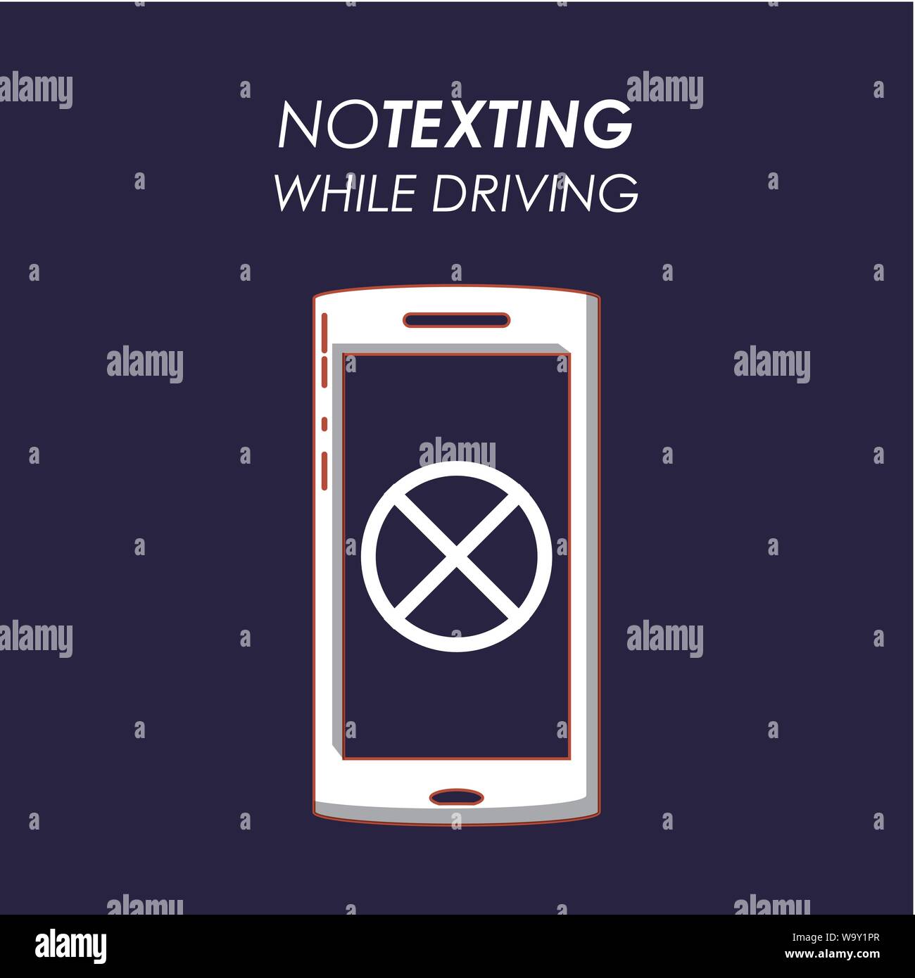 drive safely design with smartphone icon and not texting concept over ...