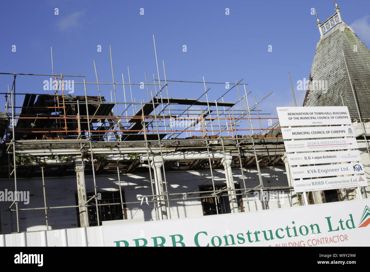 Curepipe: RBRB construction redonnera vie à l’hôtel de ville Stock ...