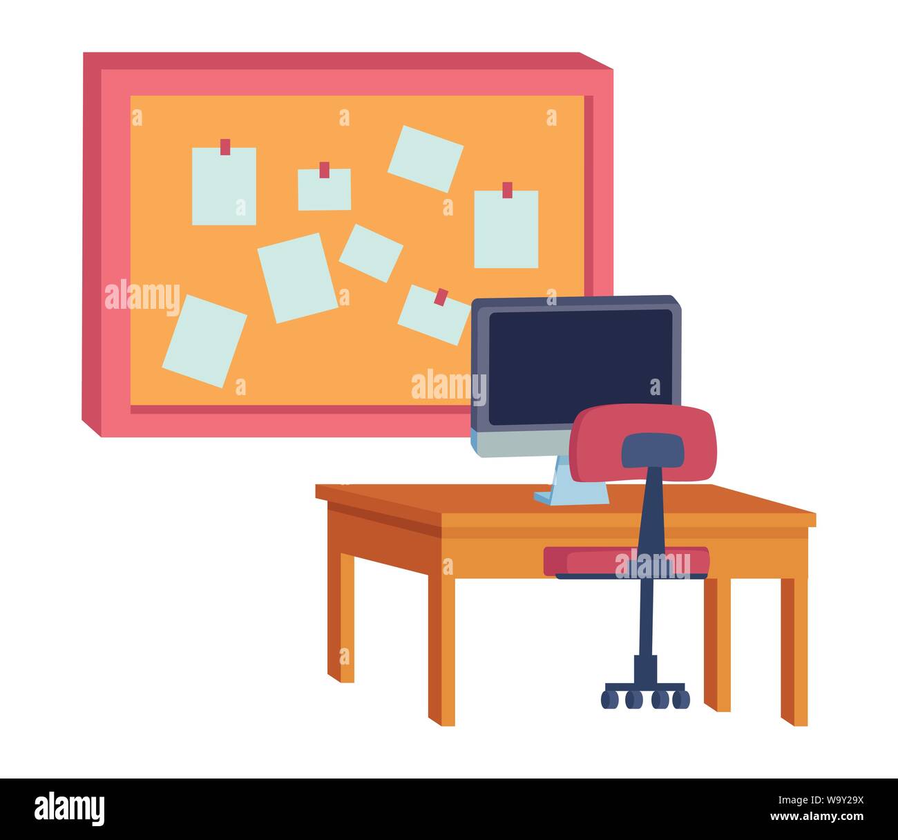 Office and workplace elements cartoons Stock Vector Image & Art - Alamy