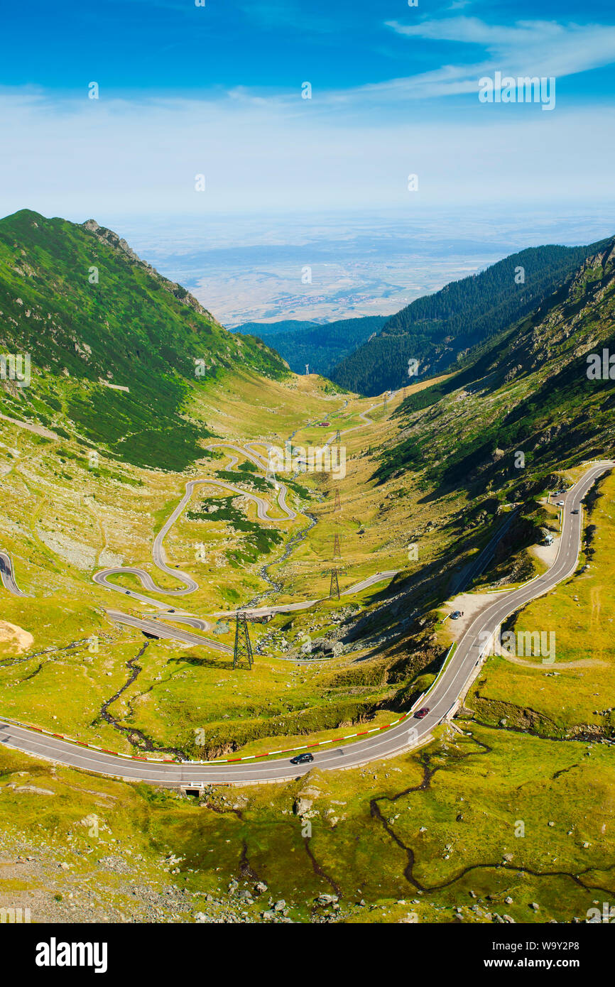 Transfagarasan mountain road in Romania. Fagaras Stock Photo - Alamy