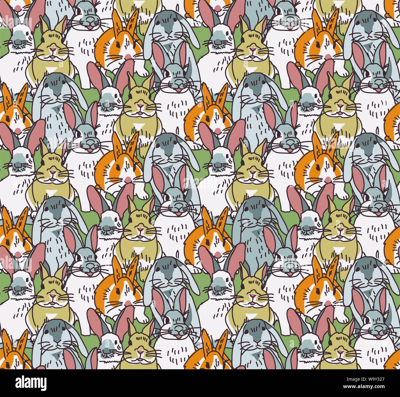 Sitting rabbit outline hi-res stock photography and images - Alamy