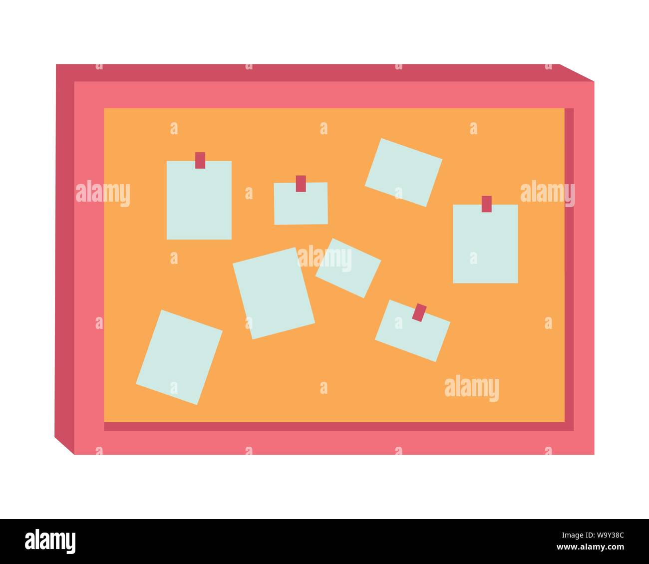 Bulletin board isolated cartoon Cut Out Stock Images & Pictures - Alamy