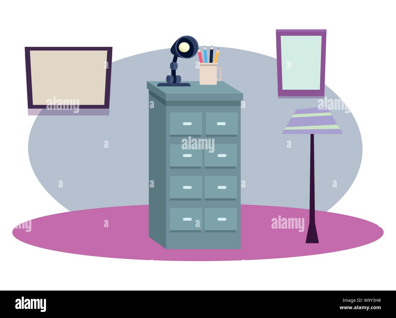 Office and workplace elements cartoons Stock Vector Image & Art - Alamy