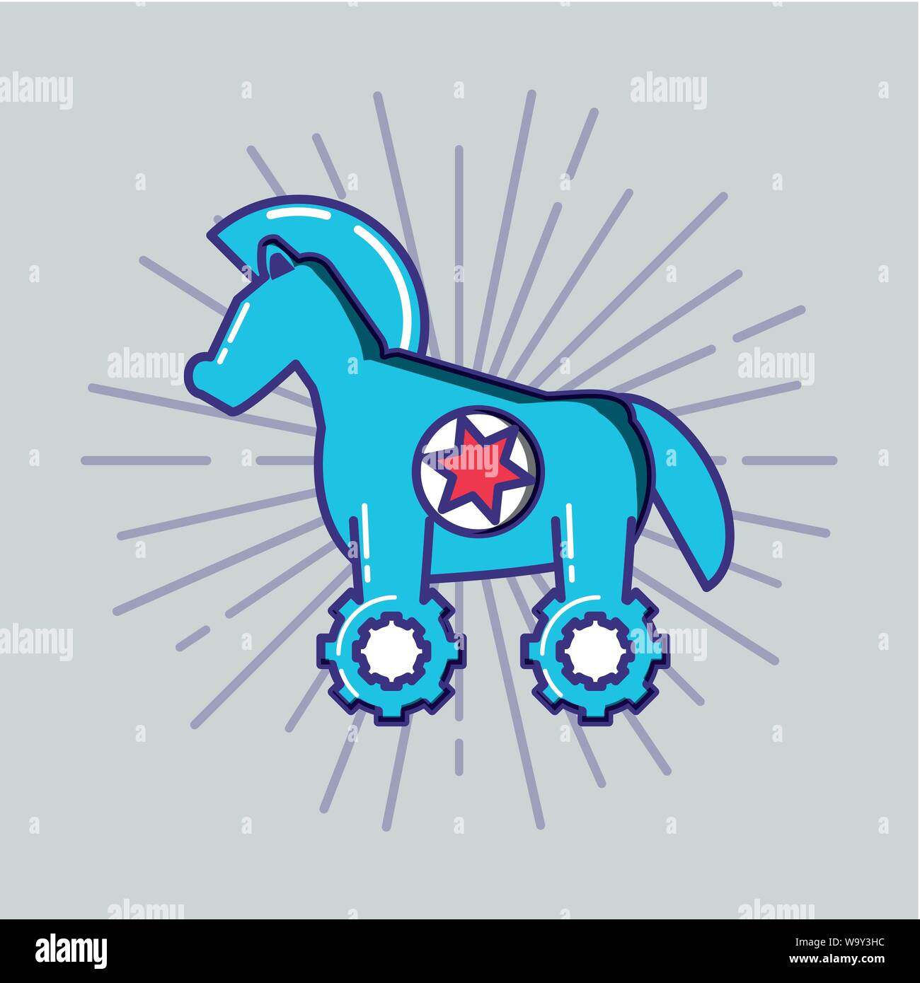 Trojan horse outline hi-res stock photography and images - Alamy