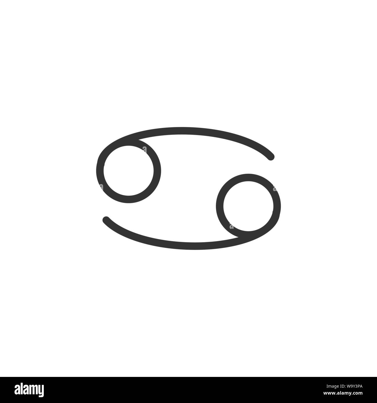 Astrology, horoscope, cancer zodiac icon Vector illustration flat Stock ...